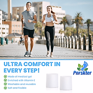 Pnrskter Pinky Toe Protector Caps - Open Toe Sleeves(10pcs), Toe Covers Toe Cushions for Corn, Hammer Toes, Blisters, Bunion, Toenails Loss and Friction Pain Relief (for Women & Men)