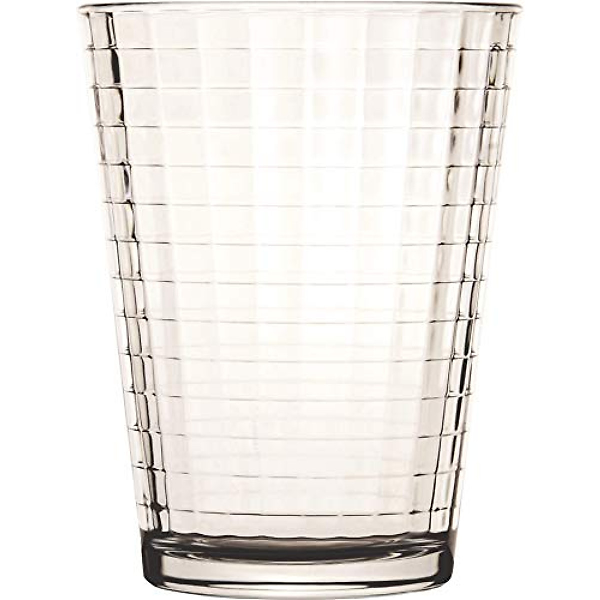 Circleware Matrix Juice Drinking Glasses, 4 piece Set, Heavy Base Tumbler Beverage Ice Tea Cups, Home & Kitchen Entertainment Glassware for Water, Milk, Beer, Whiskey Bar Decor, 7 oz, Clear