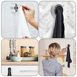 Prasacco 4 Pcs Tea Towel Holders, Self-Adhesive Tea Towel Hooks, Towel Holders for Kitchen Bathroom and Home