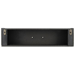 MCS Vintage Suitcase with Aqua Accent, 24 in, Distressed Cream