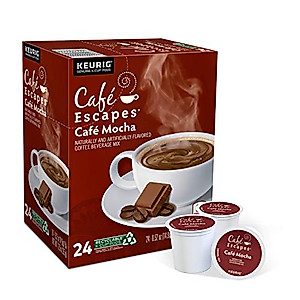 Café Escapes Café Mocha Coffee Beverage, Single-Serve Keurig K-Cup Pods, Flavored Coffee Pods, 72 Count