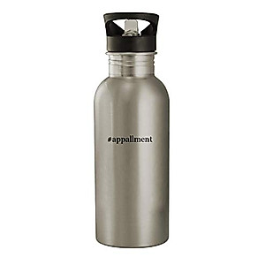 Knick Knack Gifts #appallment - 20oz Stainless Steel Water Bottle, Silver