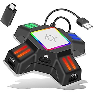 DOHO Mouse Keyboard Game Controller Adapter for Nintendo SwitchPS4PS4 ProPS4 SlimXBOXPS3PS3 Slim Keyboard Adapter. Perfect for Games Like FPS, TPS, RPG and RTS, etc