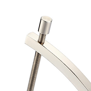 JUXYES Silver Toned Sphere Holder Caliper Stand, Hold 1-1/2 to 5, Caliper Style Display Stand for Mineral, Ornament, Gem, Shell, Coin, etc