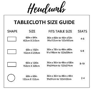 Heudumb Table Cloth 6 Packs White Tablecloths for Rectangle Tables 60x102 Inch Washable Wrinkle Free and Spillproof Polyester Tablecloth for Festival Camping Picnic Wedding Party Table Cover