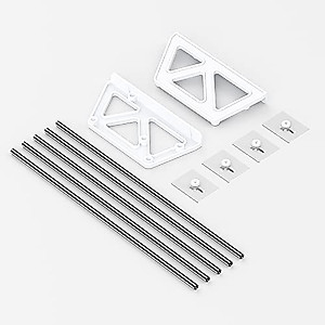 Yocice Wall Mounted Shoes Rack 3Pack/Can Store 6Pairs Sneakers and 6Pairs Slide Sandal,with Sticky Hanging Mounts, Shoes Holder Storage Organizer Shelf ,Door Shoe Hangers, SM07-17.5inch-3Pack(White)