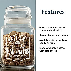 Let's Make Memories Personalized Snacks for Him Treat Jar - for Dad - Candy Jar