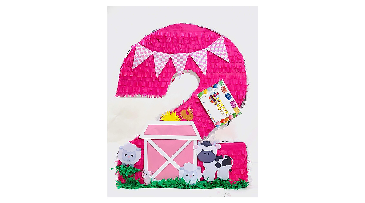 20-Inch Barnyard Theme Second Birthday Piñata for Farm Party
