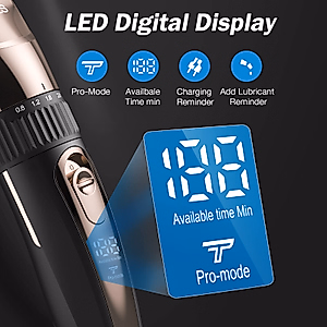 TOFULS Hair Trimmer for Men - Precision Metal Blades, 2200mAh Battery, LED Display, 5 Cutting Lengths, 2 Power Levels
