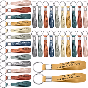 Roowest 50 Pcs Inspirational Gift for Women Silicone Keychain Employee Appreciation Gift Bulk Teacher Coworker(Elegant Color)