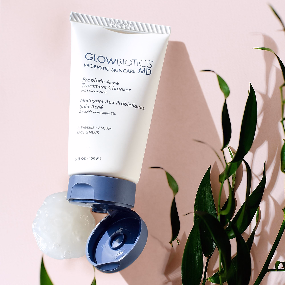 Glowbiotics Probiotic Acne Cleanser: Gentle Foaming Face Wash for Acne-Prone Skin | Clears Pores, Removes Dirt & Oil, Soothes Redness with Salicylic Acid & Niacinamide