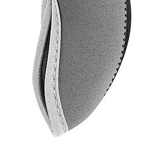 Dilwe 10 Pcs Putter Protector, Wedge Neoprene Iron Head Cover with Zipper Long Neck See Through Window Covers (Gray+Black)
