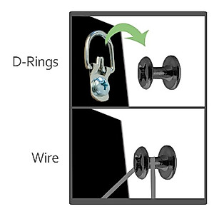 Hangman Double-Headed Bear Claw Screws for D-Rings/Wire- Black (BCD-25)