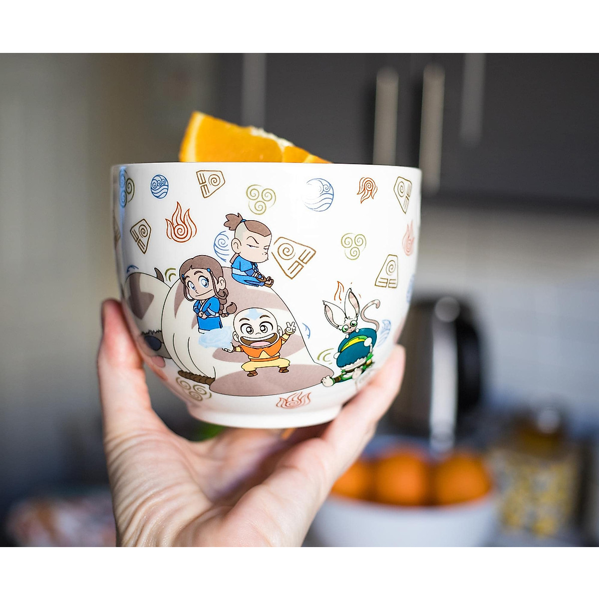 Surreal Entertainment Avatar: The Last Airbender Japanese Dinner Set | 18-Ounce Ramen Bowl, Chopsticks