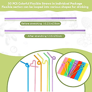 Rtteri 50 Pack Plastic Mason Jars with Lids and Straws Plastic Juice Bottles Bulk Drink Containers with Aluminum Caps Clear Beverage Containers for Iced Coffee Milk Tea (12 Oz)