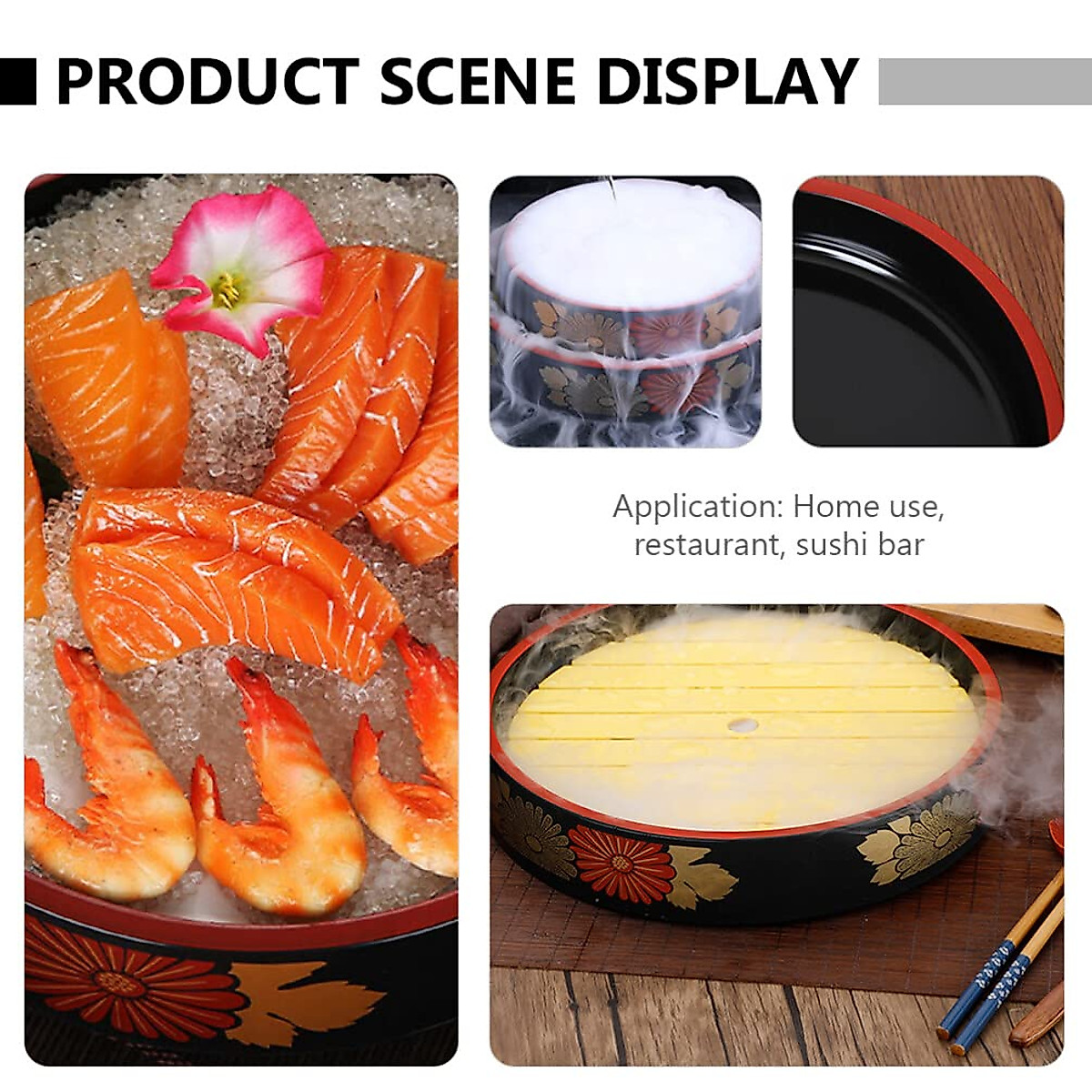 DOITOOL Sashimi Sushi Plate Japanese Sushi Serving Plate Sashimi Platter Sushi Tray Sashimi Dishes Kitchen Serving Plates for Restaurant