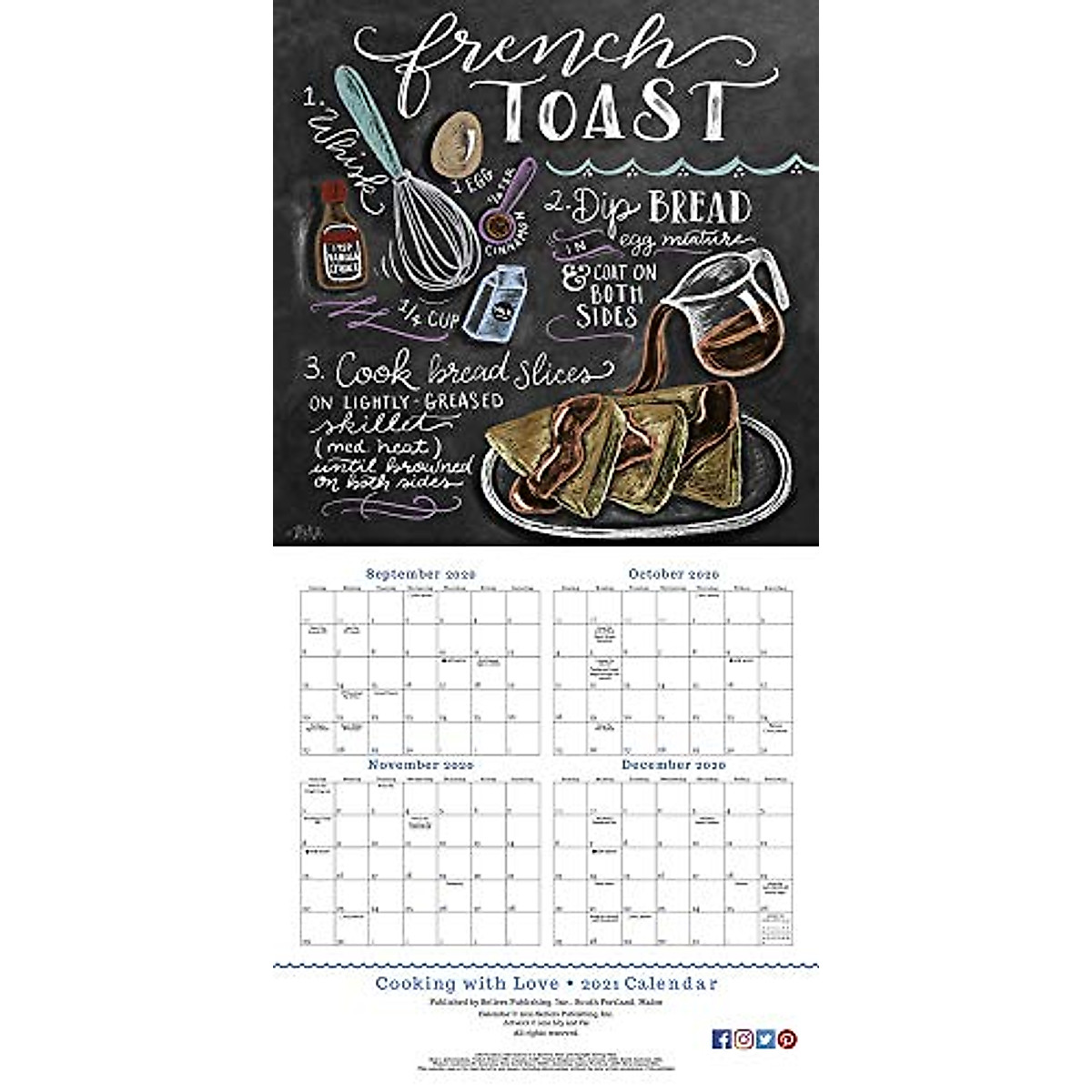 2021 Cooking with Love Provides Food for the Soul 16-Month Wall Calendar