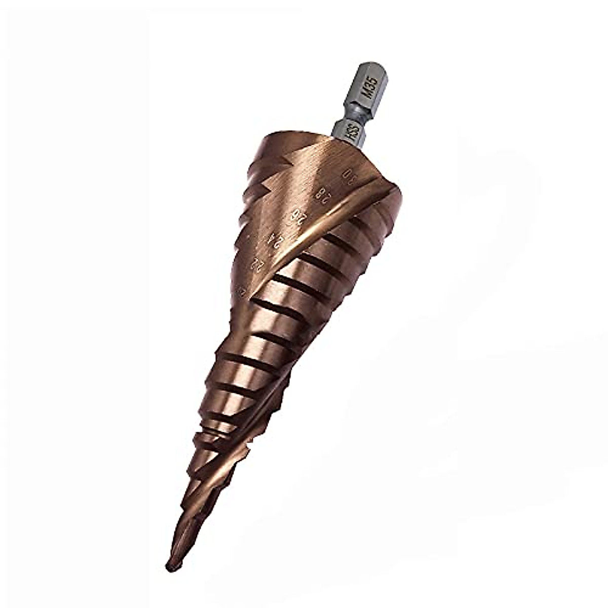 HSS-CO M35 Step Drill Bits Cut Tool， Step Drill for DIY Woodworking, Plastic Wood 6-24mm