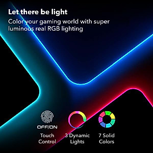 CLAVIO 15W Wireless Charging RGB Gaming Mouse Pad, LED Mouse Pad 31.5 x 12 inch Extra Large Mousepad Non-Slip Rubber Base, 10 Light Modes RGB Desk Mat for Gaming, MacBook, PC, Laptop, Desk