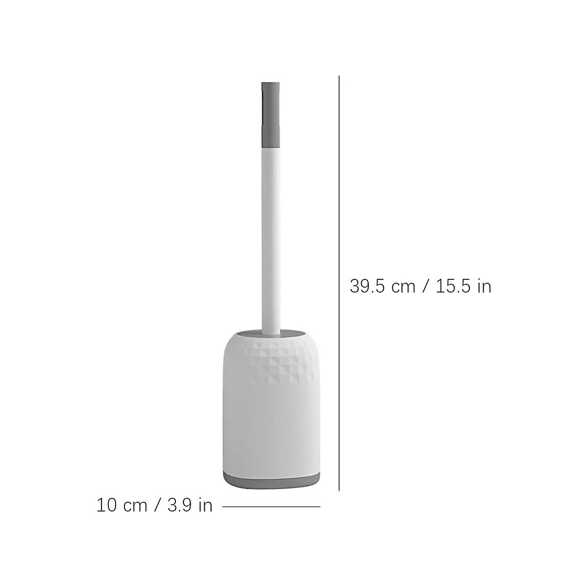 Creative Toilet Bowl Brush Floor Wall Mounted Toilet Brush Plastic Long Handle Domed Toilet Cleaner Brush with Holder Set