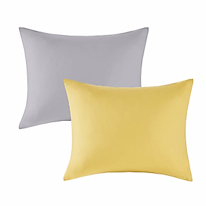Intelligent Design Trixie All Season Reversible Down Alternative Comforter Mini Set, Twin/Twin XL, Yellow/Grey