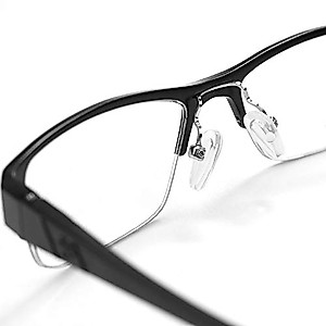 YR 15mm Soft Silicone Air Chamber Eyeglass Nose Pads, Eyeglass Repair Kit, Glasses Screws And Micro Screwdriver, 5 Pairs Of Screw-in 15mm Air Bag Glasses Nose Pad Set