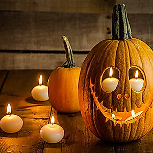 30 Pack 2 Inch Ivory Floating Candles, Unscented Dripless Tealight Candles for Weddings, Birthdays, Wedding Party Pool Holiday and Home Decor