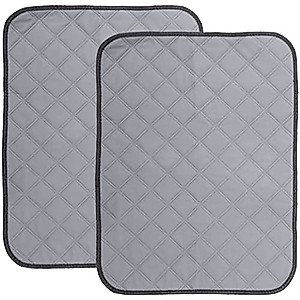 PATKAW Rat Cage Accessories 2Pcs Guinea Pig Cage Liner Reusable Hamster Pee Pad Cross Grid Rabbit Mat Water Absorbent Squirrel Beddings for Rabbit Hamster Puppy Grey Chinchilla Cage Accessories