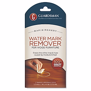 Guardsman Water Mark Remover Cloth - Erase White Rings & Haze Caused By Moisture and Heat - Reusable - 405200