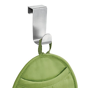 iDesign Forma Brushed Stainless Steel Over-The-Cabinet Storage Hook - 1" x 2.25" x 3"