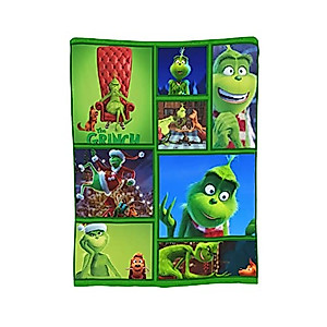 Green Monster Throw Blankets Warm Soft Blankets for Sofa, Bed, Couch, Sofa, Travel and Outdoor, Camping 50x60 Inch