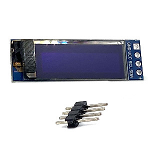 Kiro&Seeu 0.91 inch 128x32 I2C IIC Serial OLED LCD Display Screen DIY Module 4-PIN DC 3.3V 5V 12832 SSD1306 Low Consumption LED Display Compatible with PIC Ar-duino