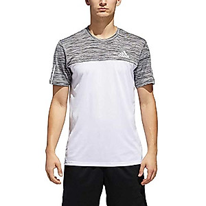 adidas Men's Training Essentials Tech Tee,White/Black/Collegiate Heather,XX-Large