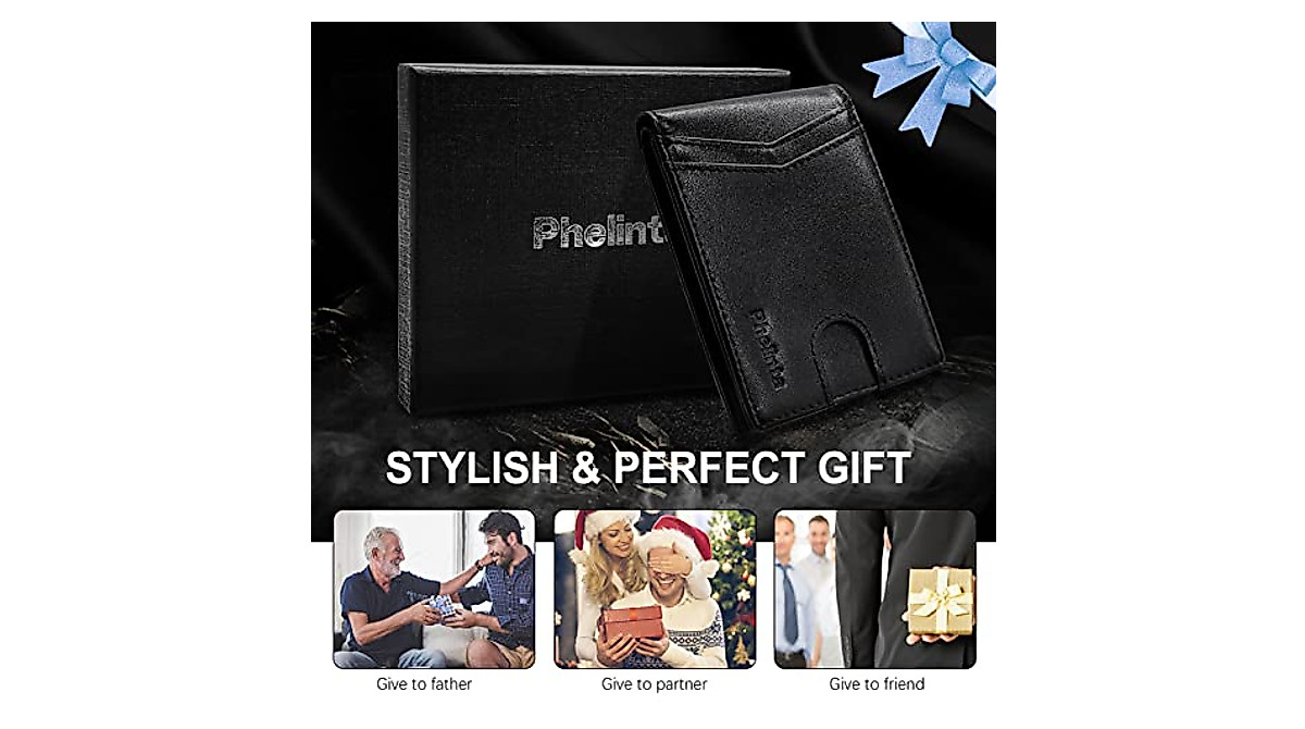 Smart Tag Wallet for Men with RFID Blocking & Genuine Leather