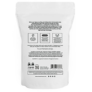 Aromasong Tea Tree Foot Soak with Dead Sea Foot Soaking Salts - Pedicure Foot Soak for Dry Cracked Feet - Athlete's Foot Soak Callus Remover Soothes Sore Feet - Eliminates Odor - Made In USA