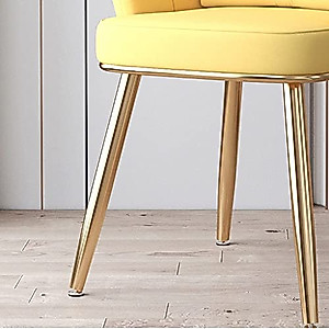 SJIALEN Dining Chairs Set of 2,Modern with Metal Chair Legs Bedroom Marriage Room Balcony Sofa Chair Dressing Table Makeup Chair Kitchen Chair (Color : White, Size : 77 * 50 * 40cm)