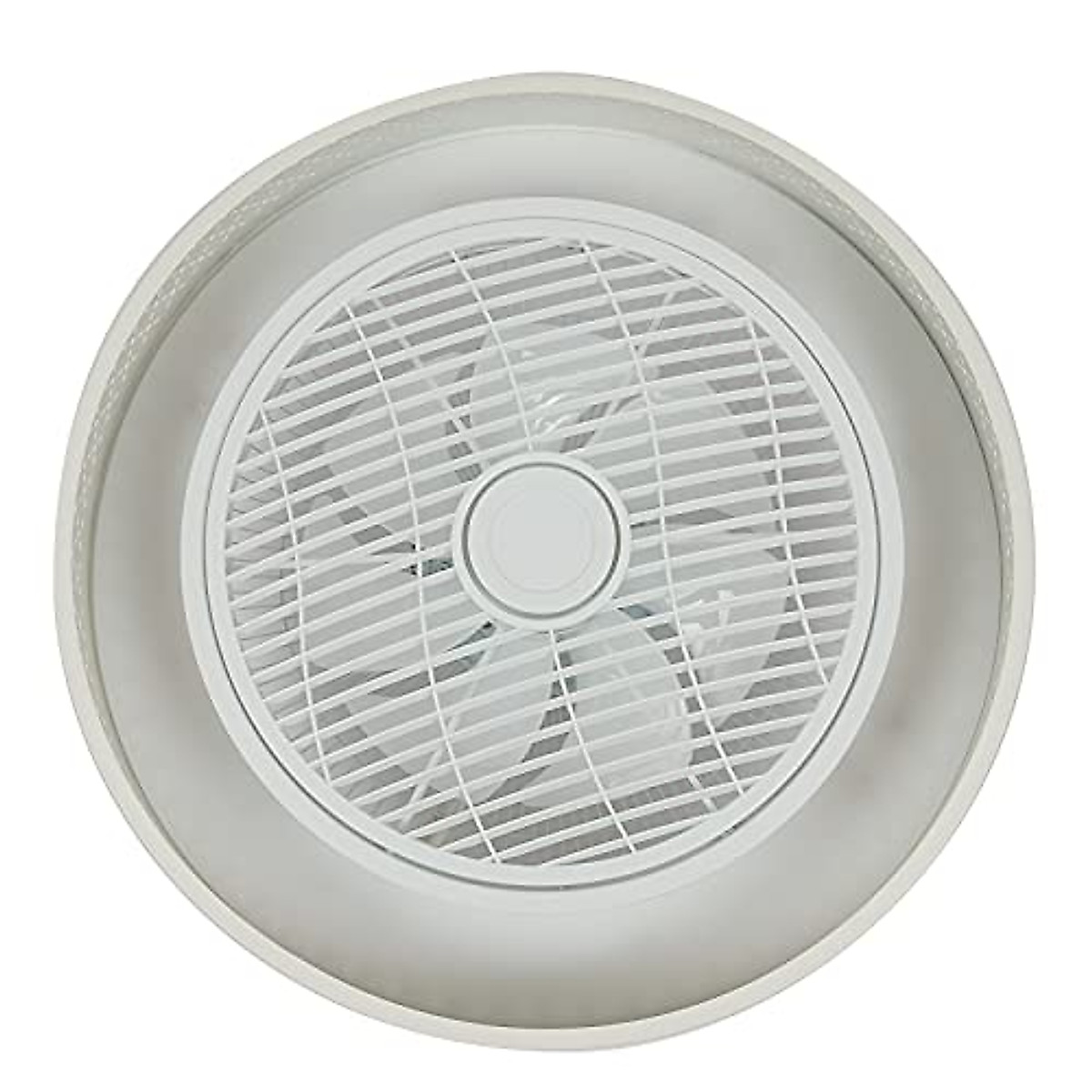 HAPPCUCOE Modern Ceiling Chandelier Flush Mount Ceiling Fan Light Dimmable LED Remote Control Chandelier White Bedroom Living Room Office 110V New