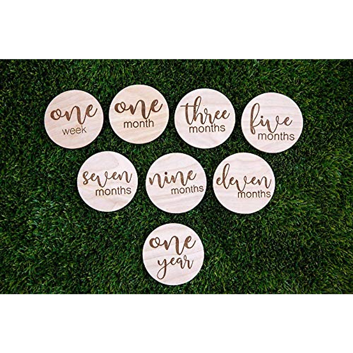 Baby Milestone Wood Circles