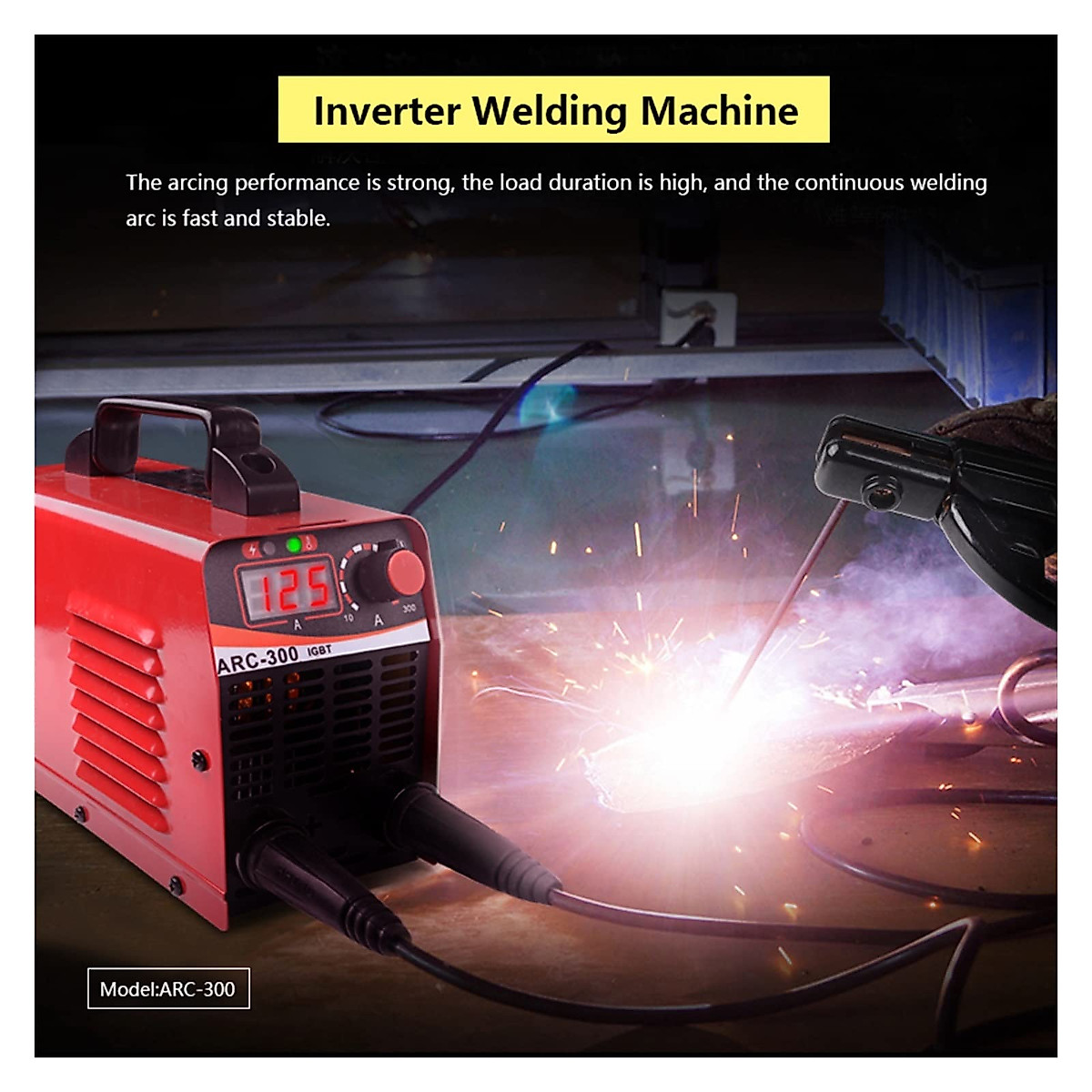RADNA Portable Home Beginner Lightweight Welder ARC-300 Welding Machine Electric Spot Welding Portable Home Beginner Lightweight Efficient Semi-Automatic Inverter Welder (Color : 110V ARC 225)
