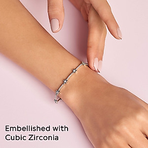 Pandora Celestial Stars Bracelet - Sterling Silver & Cubic Zirconia Bracelet for Women - Gift for Her - 7.1"