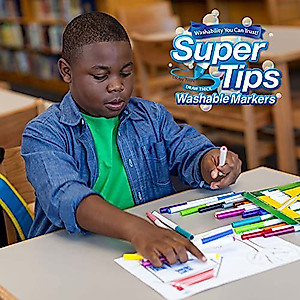 Crayola Super Tips Markers, Coloring Book Markers, 20 count