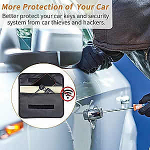 Larger Faraday Pouch[2 Pack&9.4x5.5in Size for All Phones], Faraday Bag Cage, RFID Signal Blocking Bag for Phones Privacy Protection and Car Key FOB, Anti-Tracking (Upgraded)