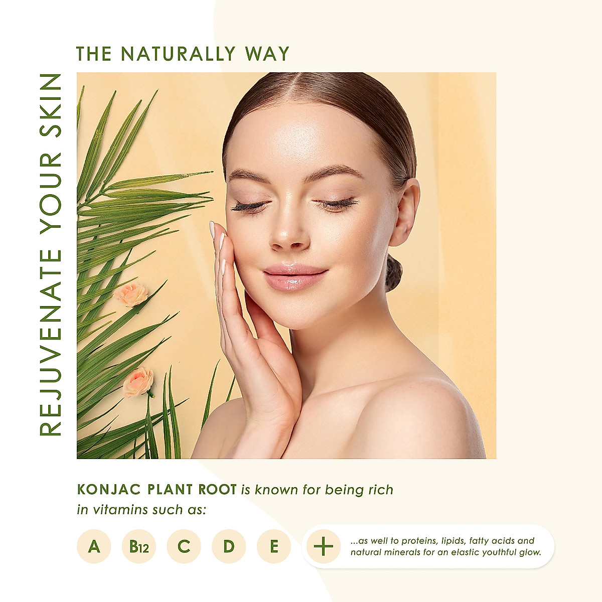 Konjac Face Sponge (4 Pack) | 100% Natural & Dye Free | Non-Toxic | Biodegradable | Eco-Friendly | Plastic Free Packaging