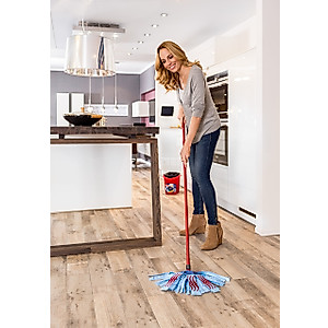 Vileda SuperMocio Box with Bow 3Action XL and Two Microfibre Bows and Power, Plastic/Microfiber, Red