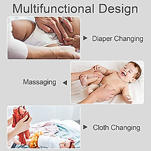 Kinfant Baby Changing Table with Storage - Diaper Changing Table with Laundry Hamper, 3 Storage Basket, Changing Pad & Safety Belt (Grey)