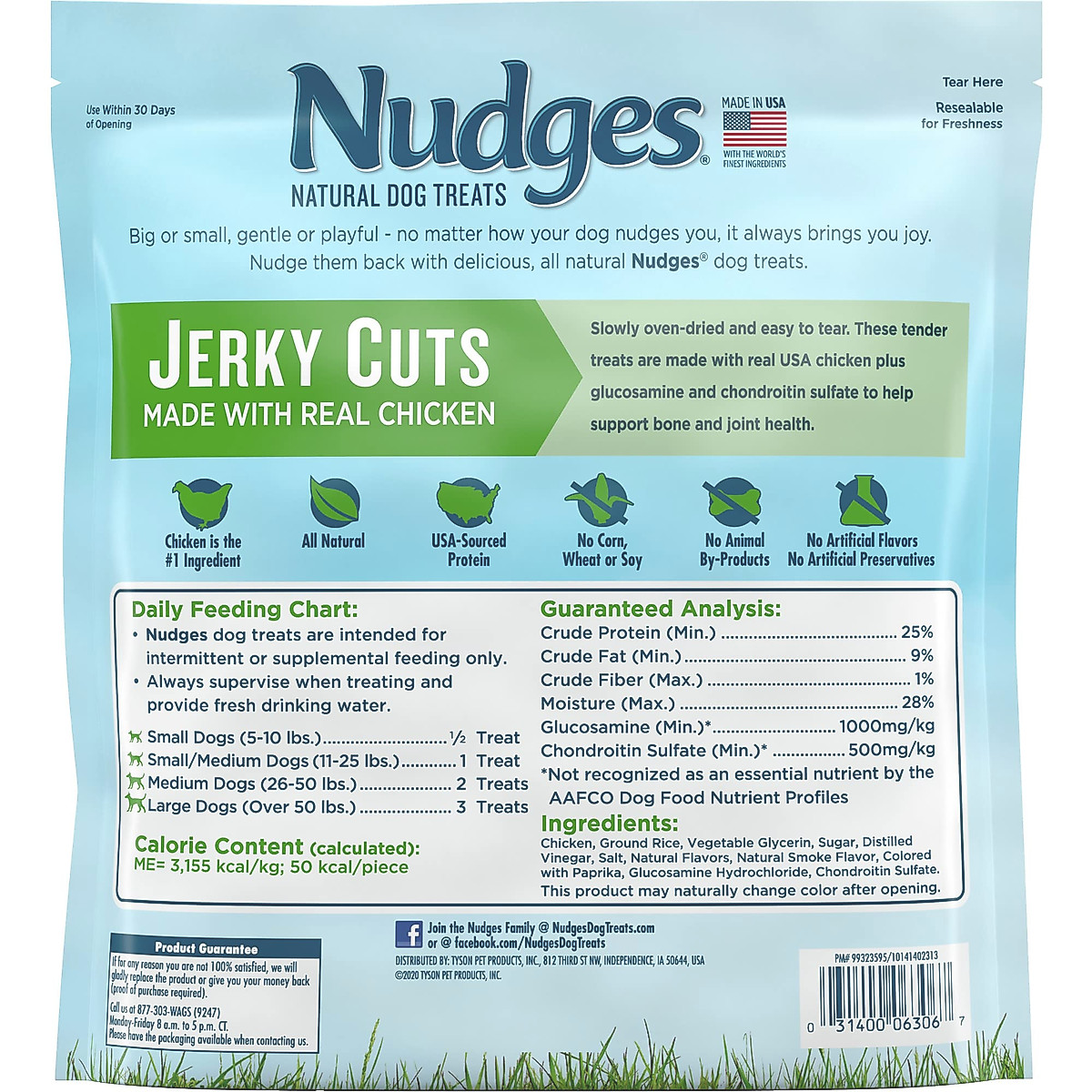 Blue Buffalo Nudges Jerky Cuts Natural Dog Treats, Chicken, 36oz