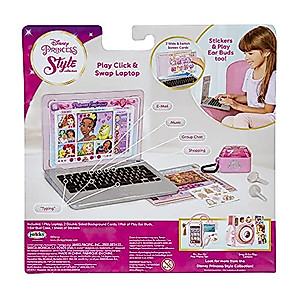 Disney Princess Style Collection Laptop with Phrases, Sound Effects & Music! Girls Toy Pretend Laptop
