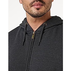 Carhartt Men's Loose Fit Midweight Full-Zip Sweatshirt, Carbon Heather, X-Large Tall