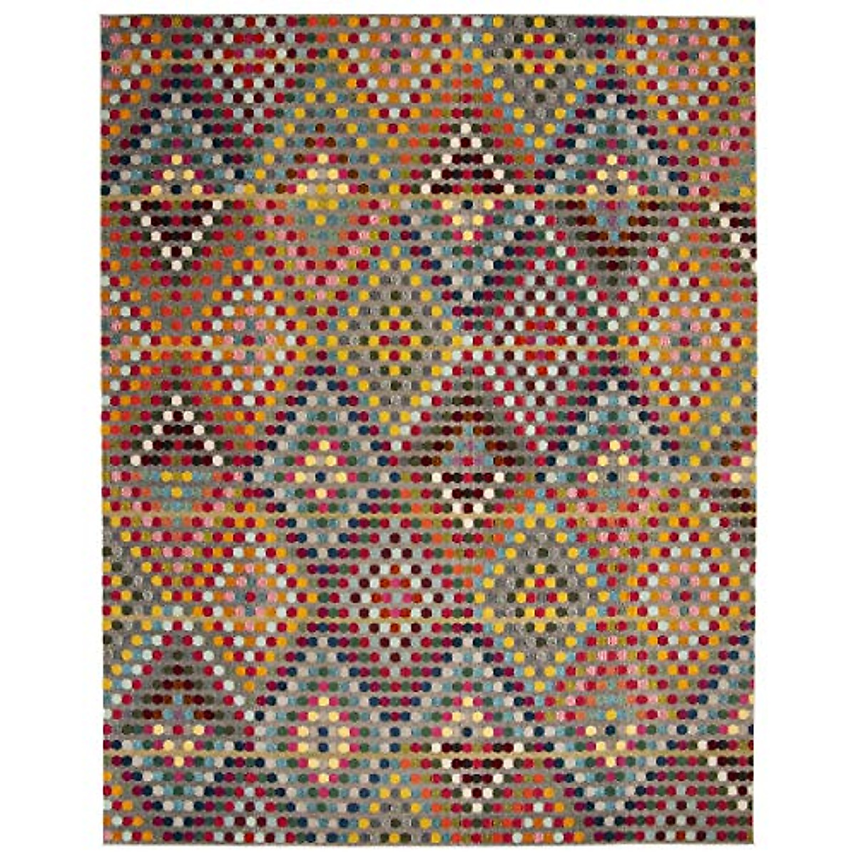 SAFAVIEH Monaco Collection Area Rug - 5'1" x 7'7", Multi & Beige, Boho Diamond Design, Non-Shedding & Easy Care, Ideal for High Traffic Areas in Living Room, Bedroom (MNC204F)