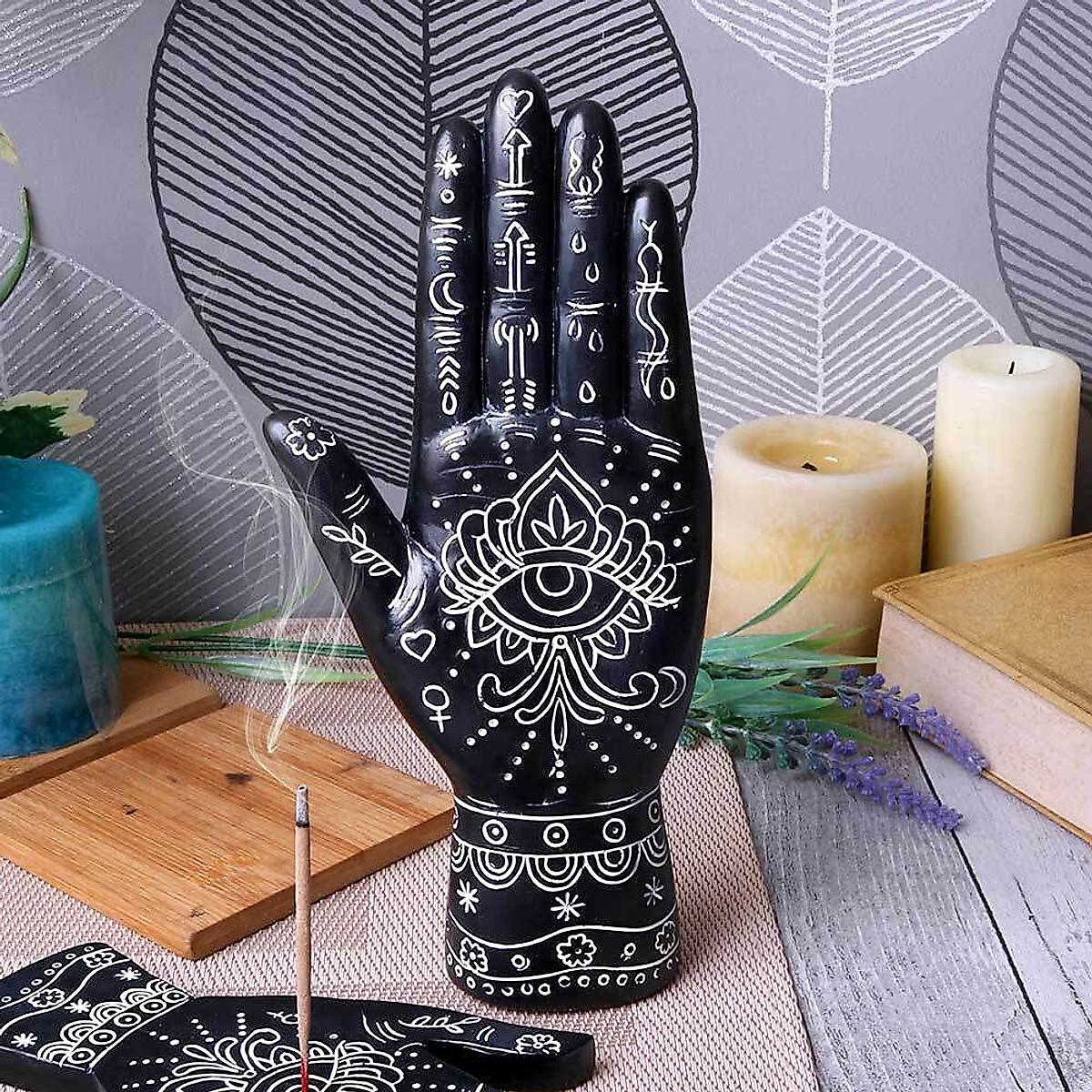Nemesis Now U4798P9 Hamsa Hand 22.5cm, Black, One Size